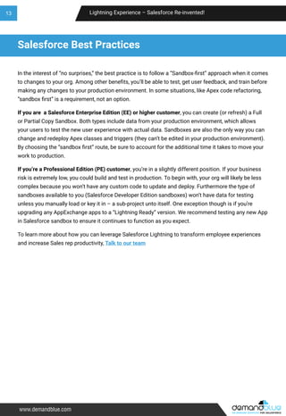 Whitepaper: Salesforce Lightning Experience - DemandBlue | PDF | Sales | Business