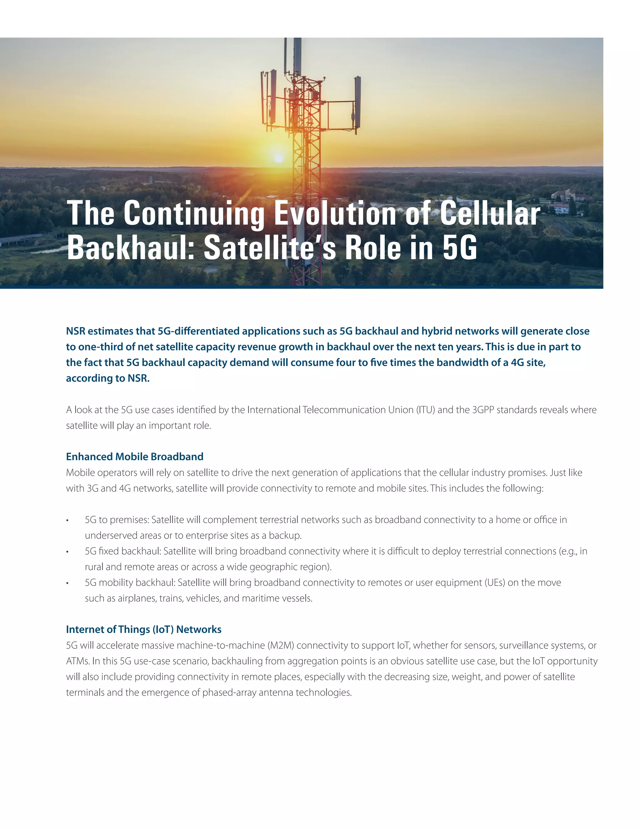 Whitepaper: The Future Market for Cellular Backhaul | PDF