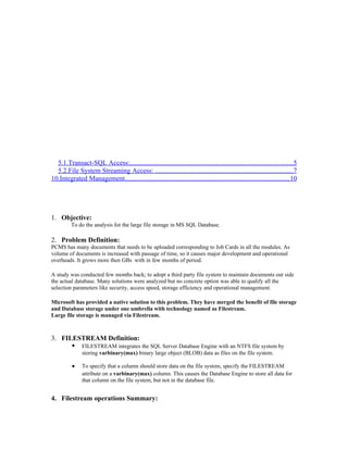 Whitepaper To Study Filestream Option In Sql Server | PDF
