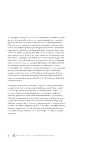 Trends and Opportunities in K-12 Assessment: The New Era of ESSA | PDF