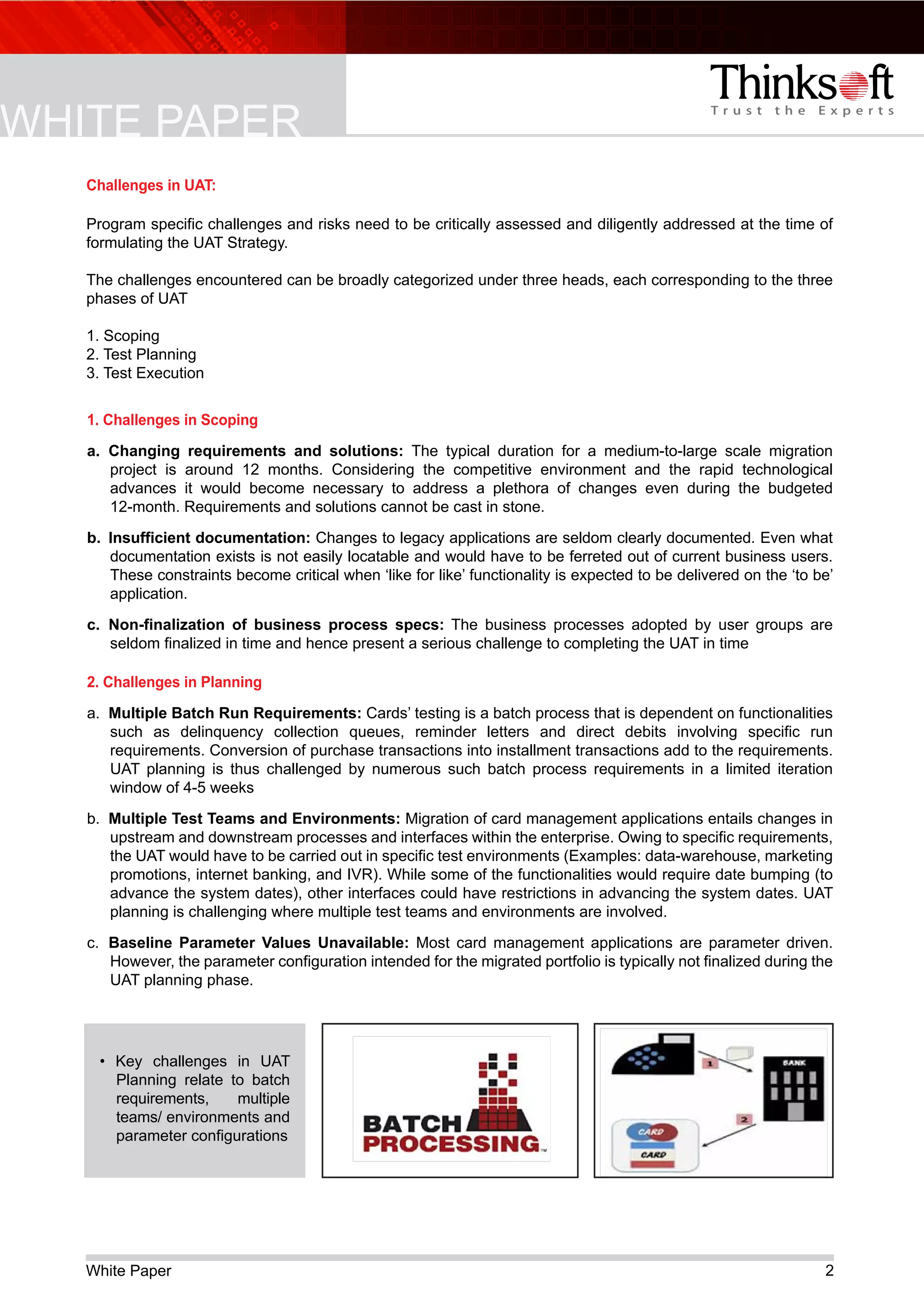 UAT - Cards Migration (Whitepaper) | PDF