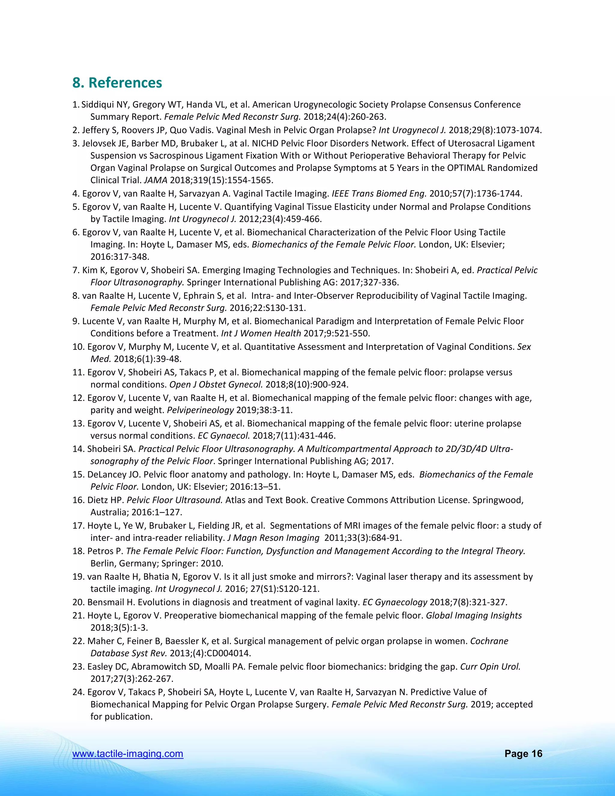 Biomechanical Mapping in Pelvic Organ Prolapse Management | PDF