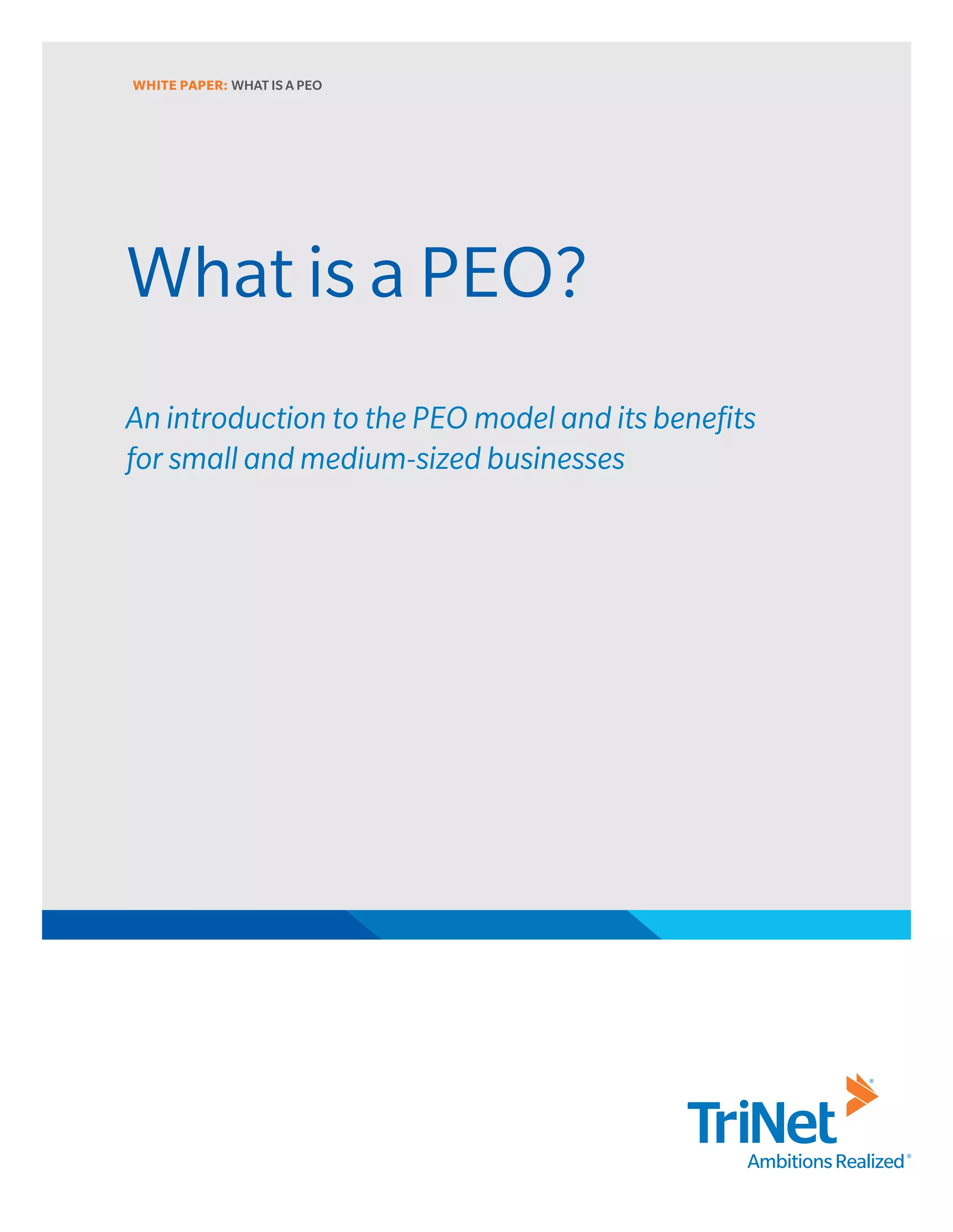White paper what is a peo- | PDF