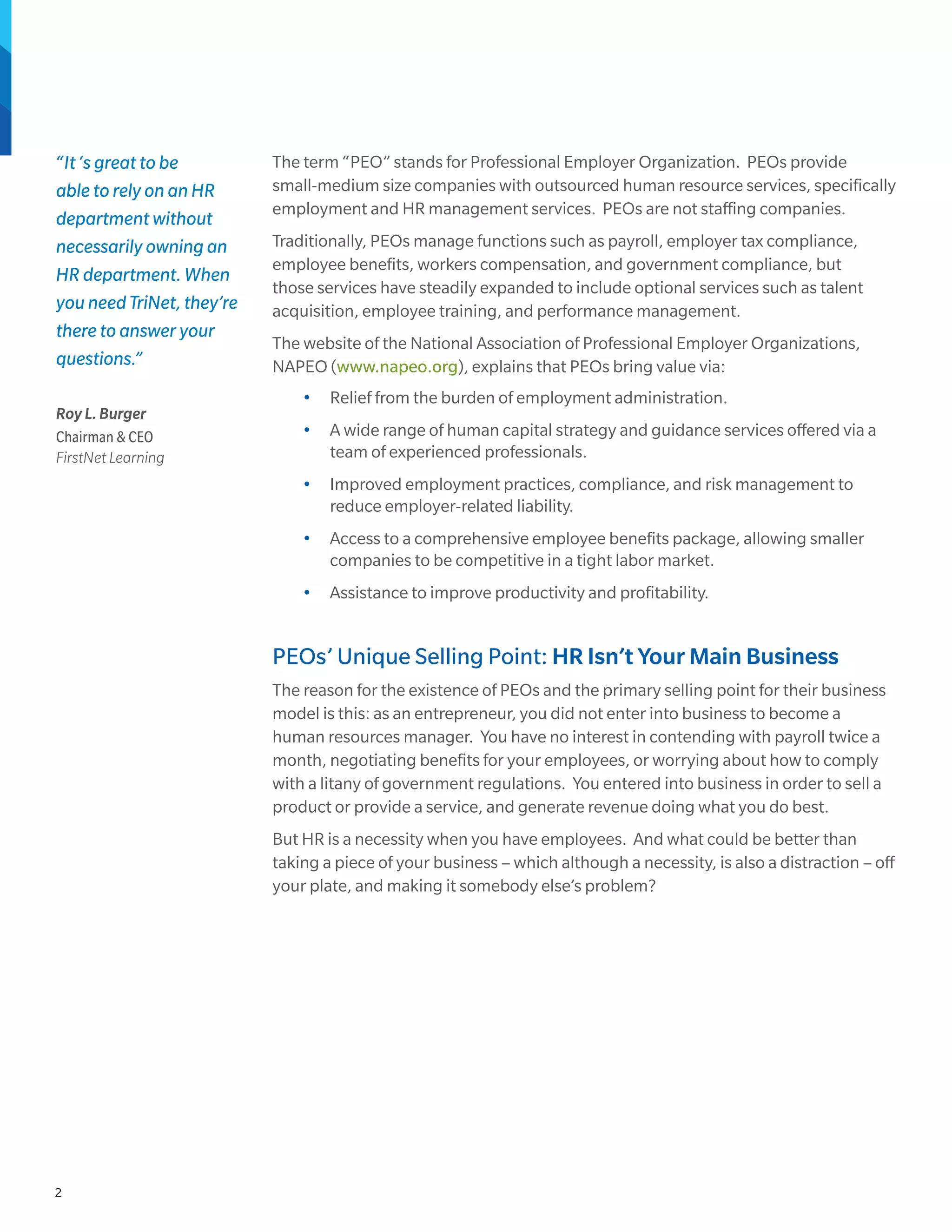 White paper what is a peo- | PDF