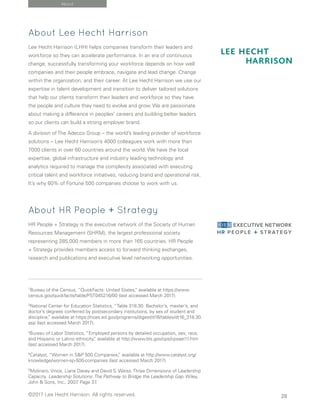 White paper 2018 - 2019 LEE HECHT HARRISON ( LHH ) Elevating women in ...