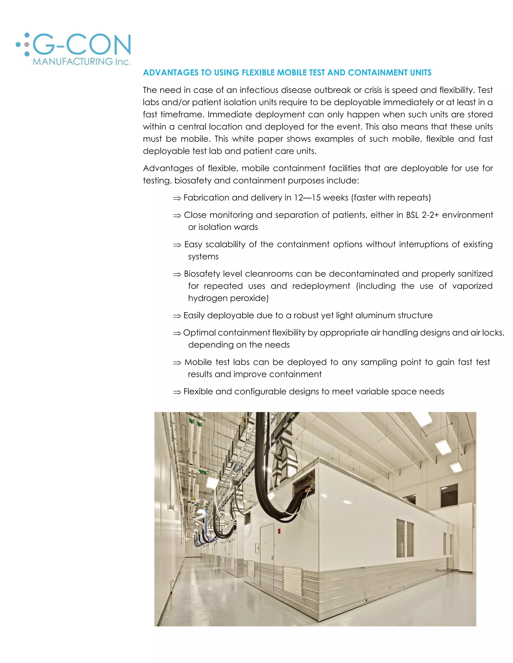 White paper 2020: G-CON's Transmissible Disease Defense Units | PDF