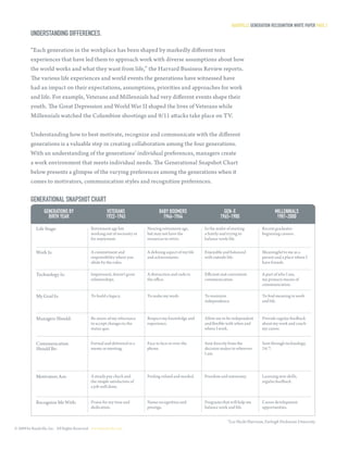 Recognizing the Generations White Paper | PDF