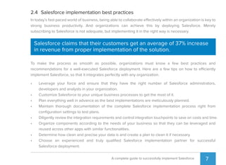 A complete Salesforce implementation guide on how to implement Salesforce | PDF