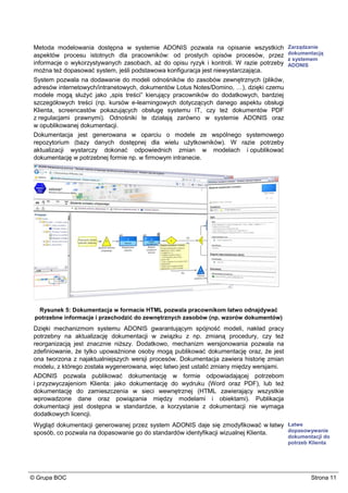 ADONIS - funkcjonalnosci i scenariusze zastosowania | PDF