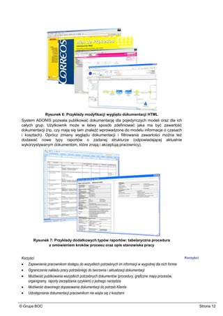 ADONIS - funkcjonalnosci i scenariusze zastosowania | PDF