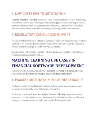 Whitepaper: AI and ML in Finance: Key Benefits, Use Cases and Future | PDF