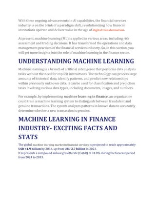 Whitepaper: AI and ML in Finance: Key Benefits, Use Cases and Future | PDF