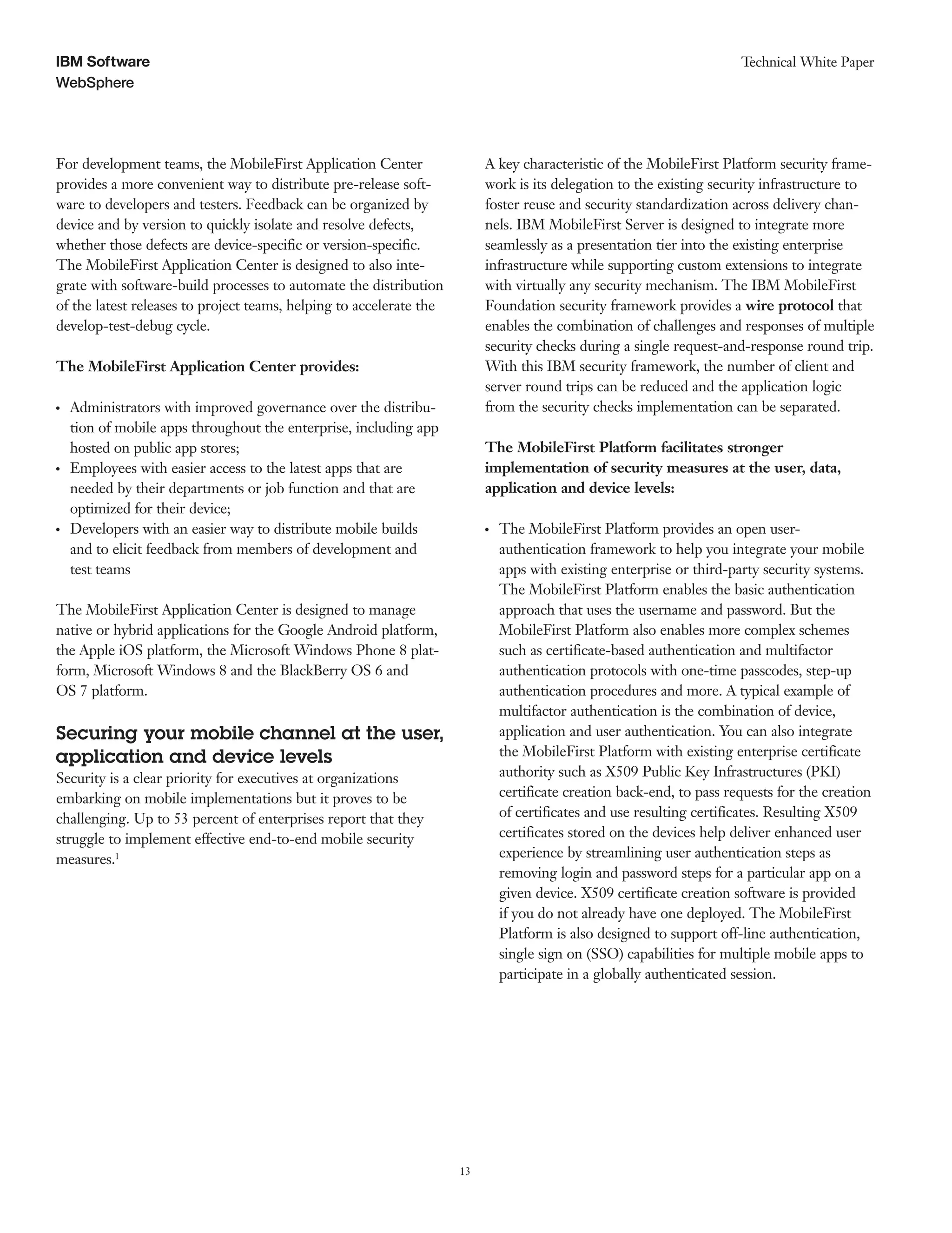 [Whitepaper] an overview of ibm mobile first platform | PDF