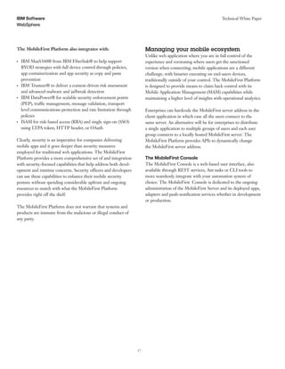 [Whitepaper] an overview of ibm mobile first platform | PDF