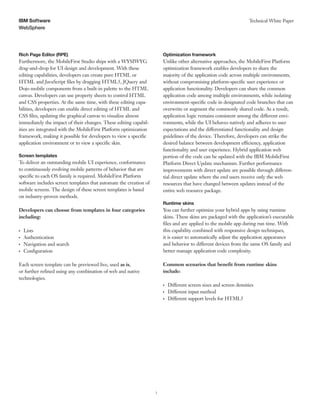 [Whitepaper] an overview of ibm mobile first platform | PDF