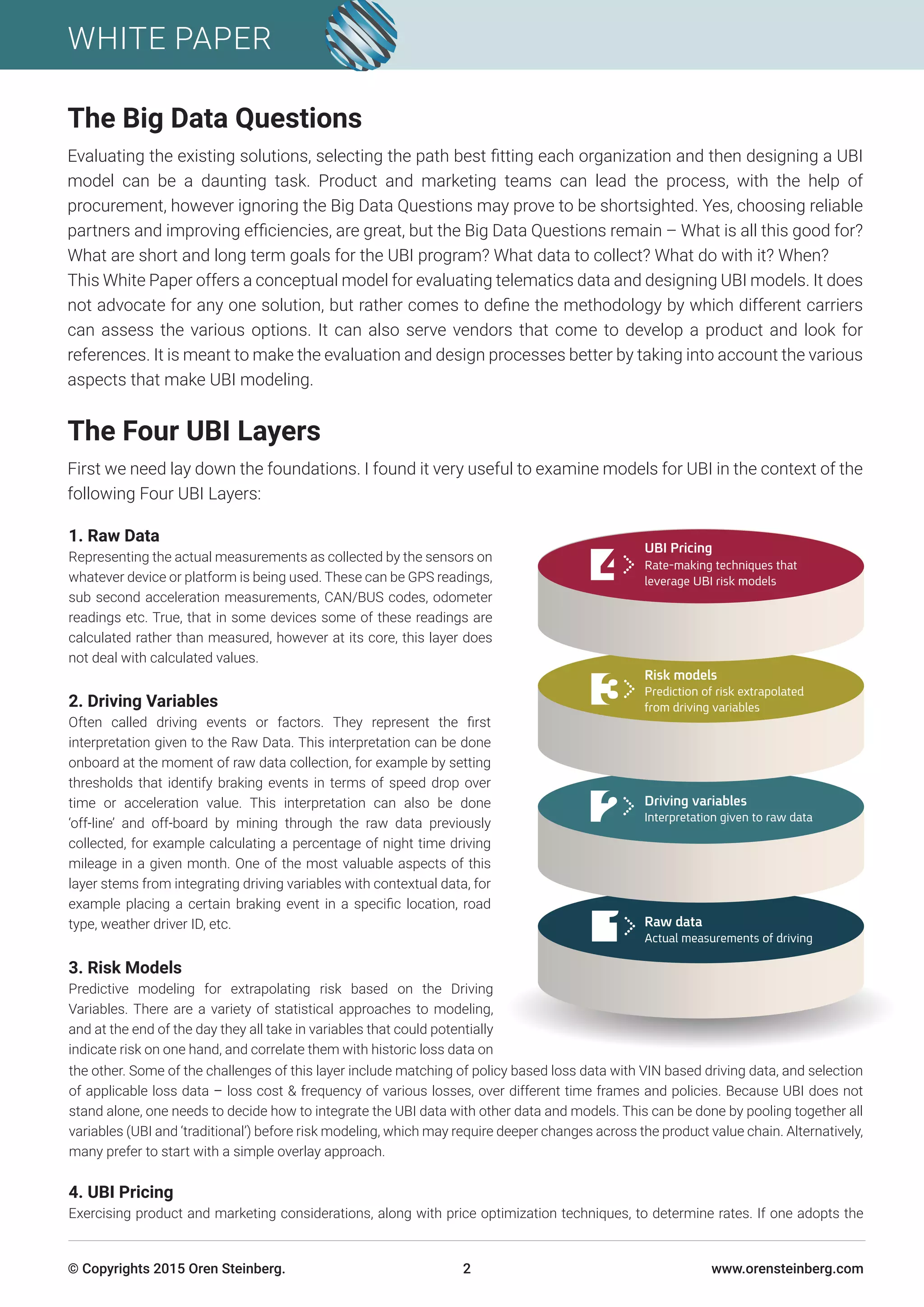 Evaluating Telematics Based Data and Designing UBI Risk & Pricing ...