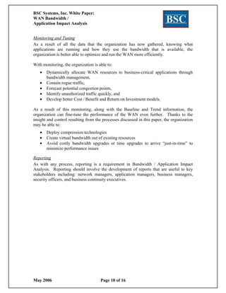 Wide Area Network (WAN) Bandwidth / Application Impact Analysis | DOC
