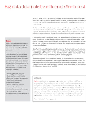 Big data Journalists: influence & interest | PDF