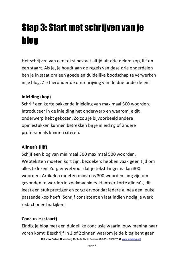 Hoe schrijf ik een blog