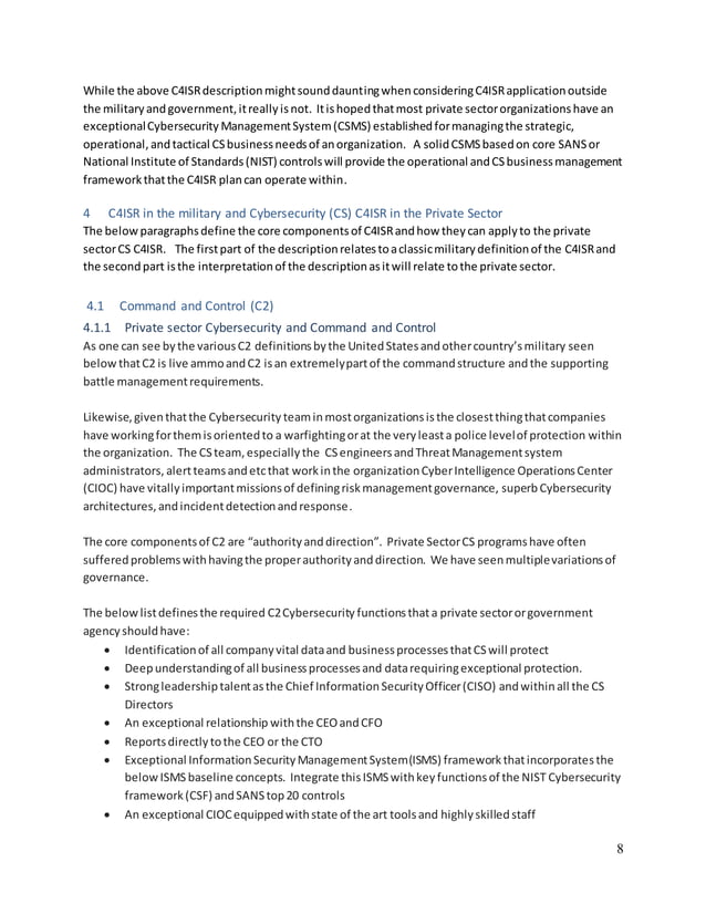 Cyber Security Command, Control, Communications, Computers Intelligence ...