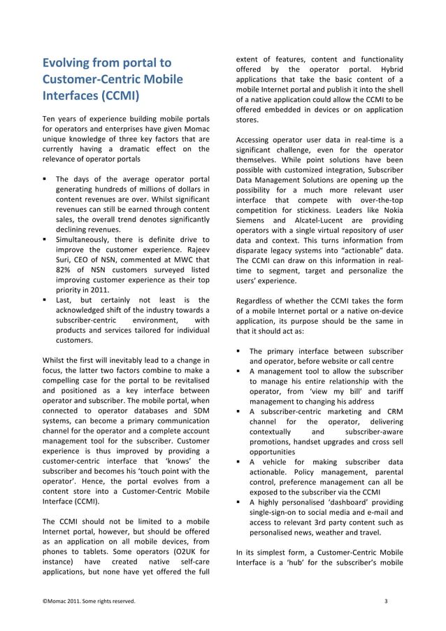 Improving user experience : how operators can transform their portal ...