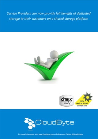 CloudByte Technology Whitepaper | PDF