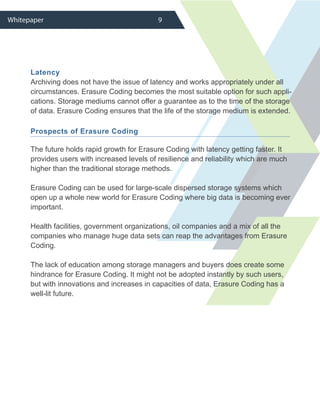 Erasure Coding: Revolutionizing Data Durability and Storage Efficiency ...