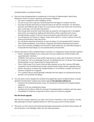 11i to r12 Decision - Upgrade or Reimplement | PDF