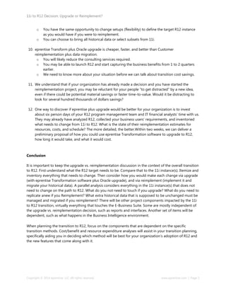 11i to r12 Decision - Upgrade or Reimplement | PDF