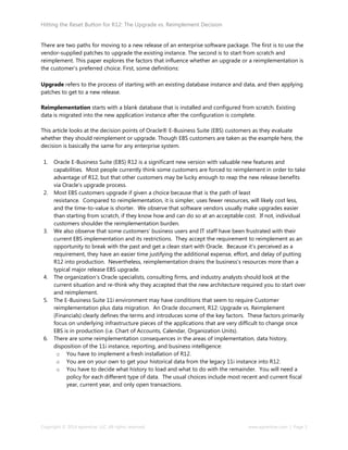 Hitting the Reset Button for R12 - The Upgrade vs Reimplement Decision ...