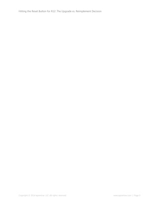 Hitting the Reset Button for R12 - The Upgrade vs Reimplement Decision | PDF