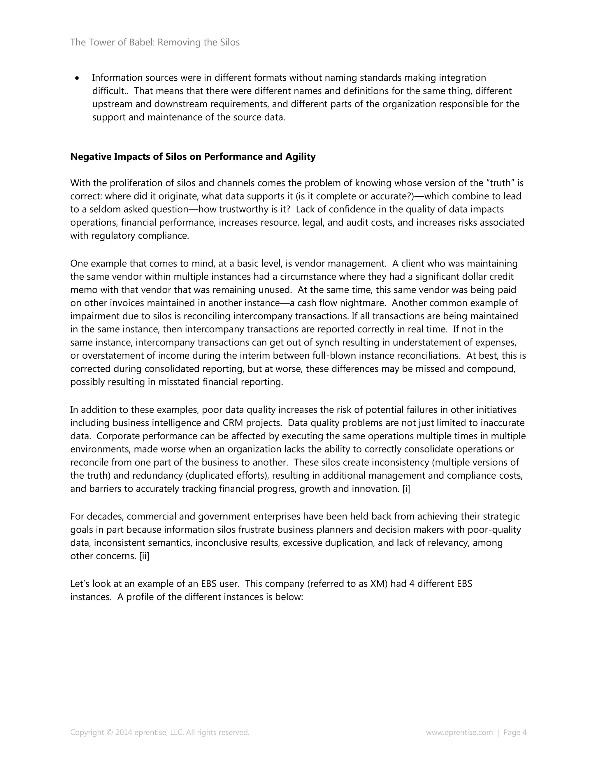 The Tower of Babel: Removing the Silos | PDF | Business Accounting ...