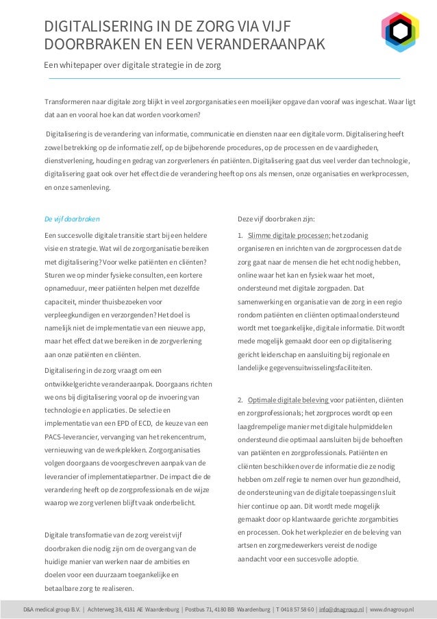 Whitepaper digitalisering in de zorg | PDF