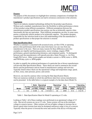 Interpreting Manufacturer's Data Specification Sheet | PDF | Technology ...