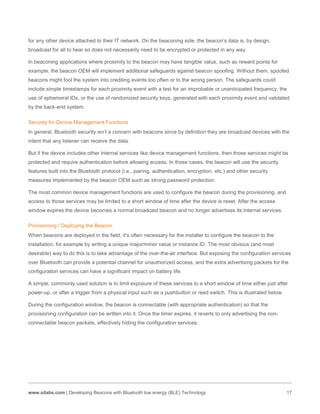 Developing Beacons with Bluetooth® Low Energy (BLE) Technology | PDF
