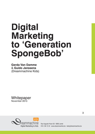 Updated May 2014! Whitepaper 'Digital Marketing to 'Generation ...