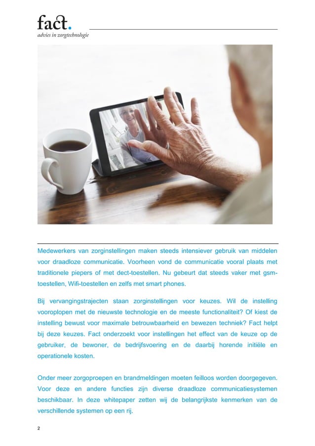 Whitepaper draadloze communicatie in de zorg | PDF