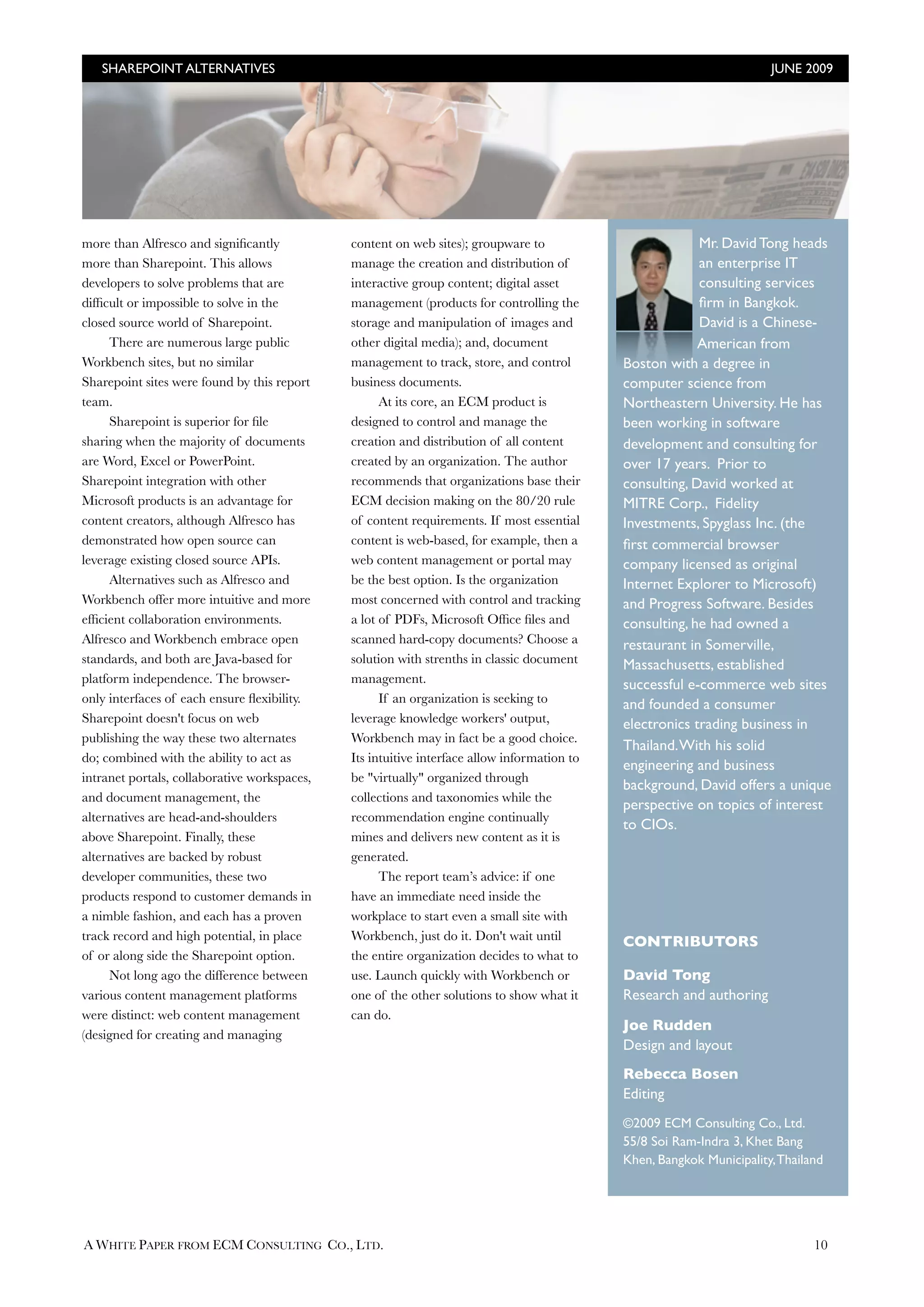 Business Process and Enterprise Content alternatives to Sharepoint | PDF | Computing ...