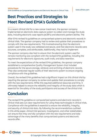 EMA Guidelines for clinical trials | PDF