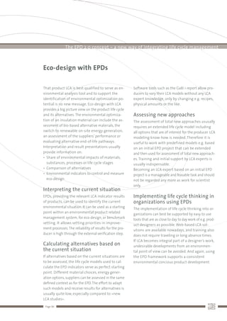The EPD 2.0 concept – a new way of integrating life cycle management | PDF