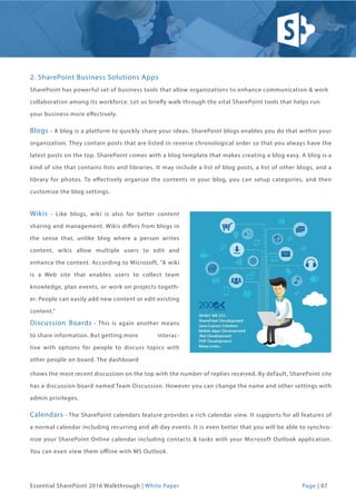 Whitepaper essential share point 2016 walkthrough | HUBFLY | PDF