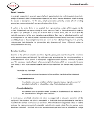 Extractables & Leachables White Paper | PDF | Chemistry | Science