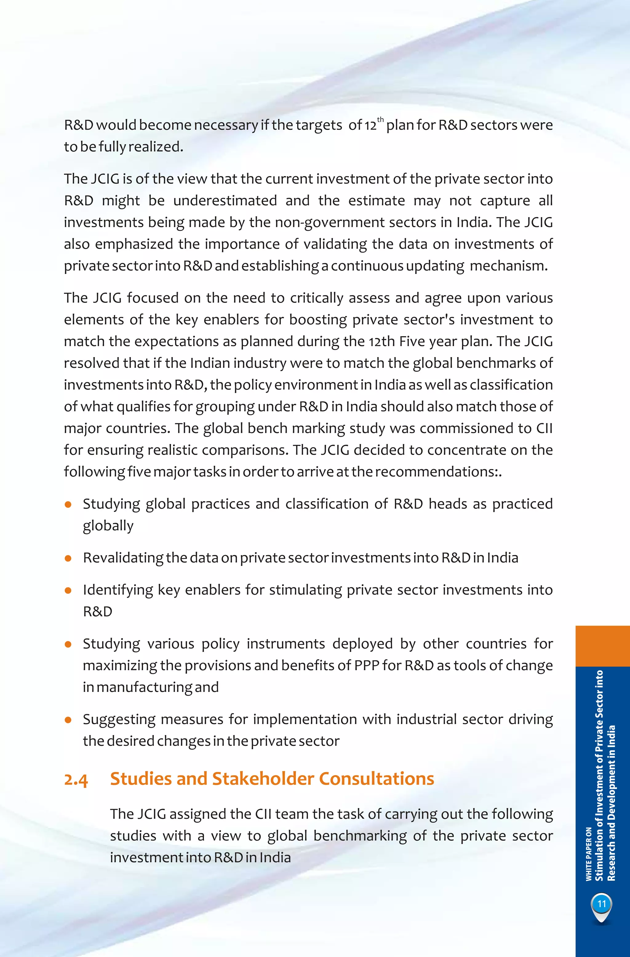DST-CII White Paper on Stimulating Private sector investment in R&D ...