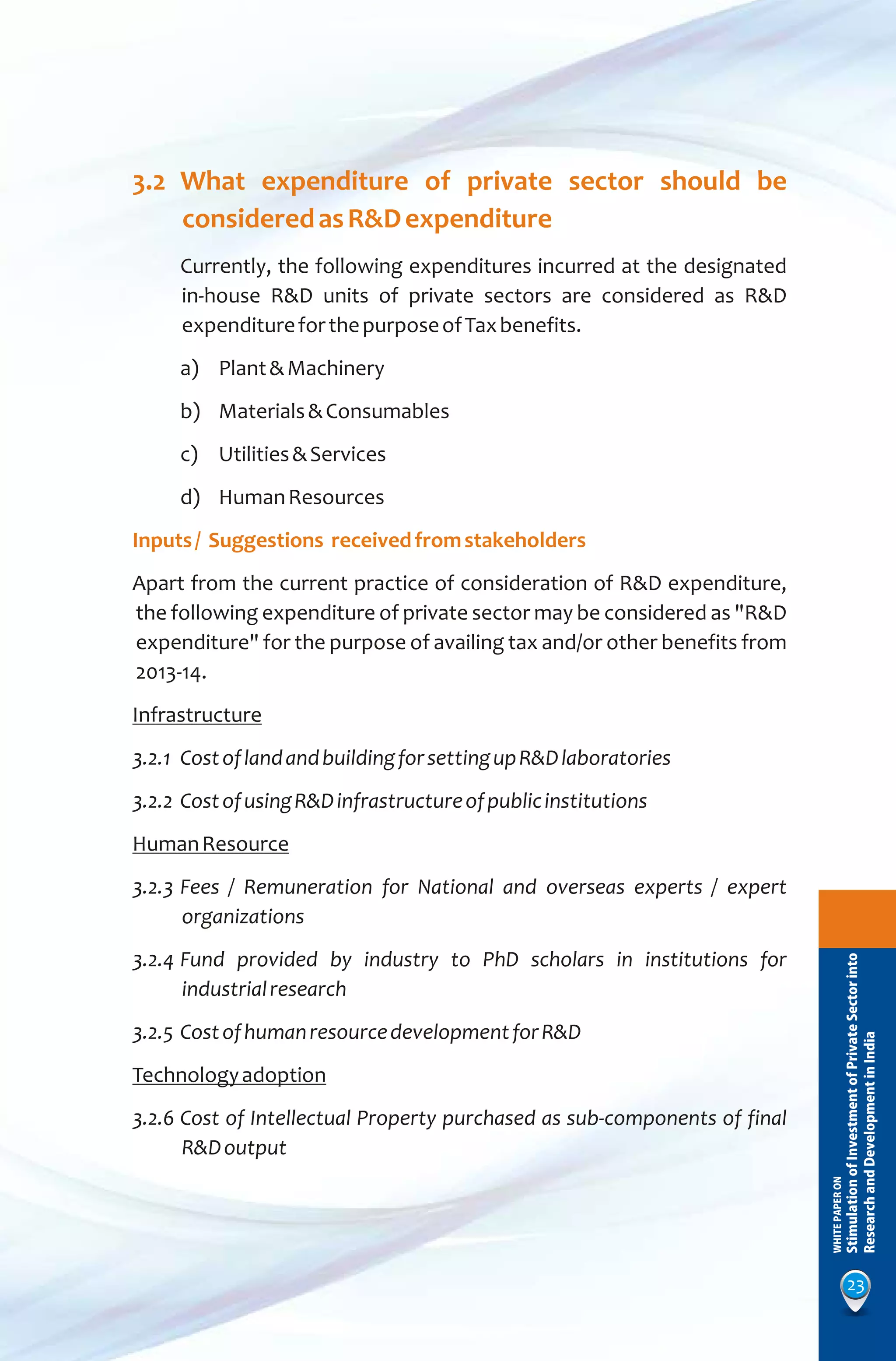 DST-CII White Paper on Stimulating Private sector investment in R&D ...