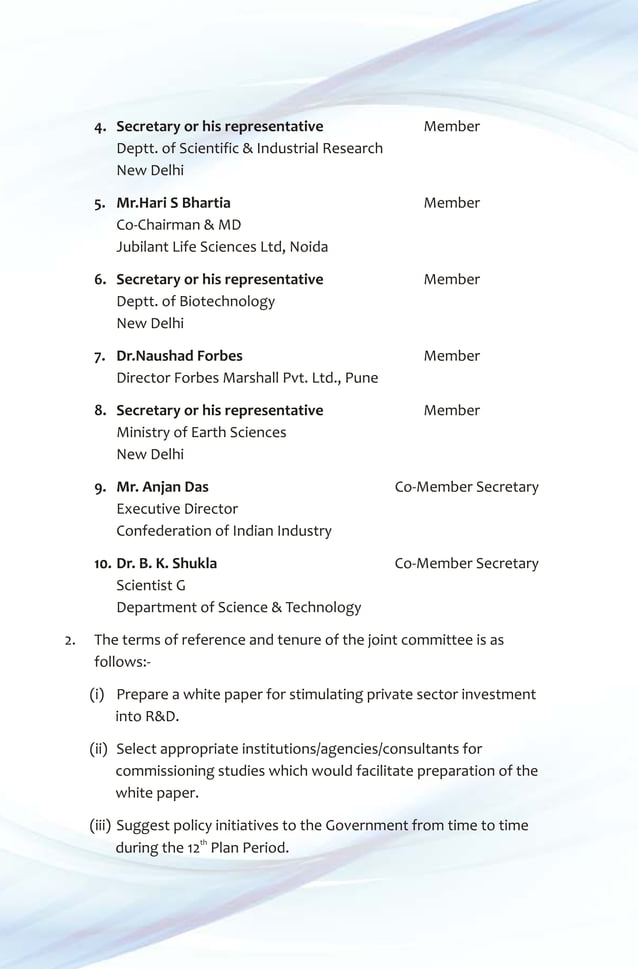 DST-CII White Paper on Stimulating Private sector investment in R&D ...