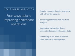 Four ways data is improving healthcare operations | PDF