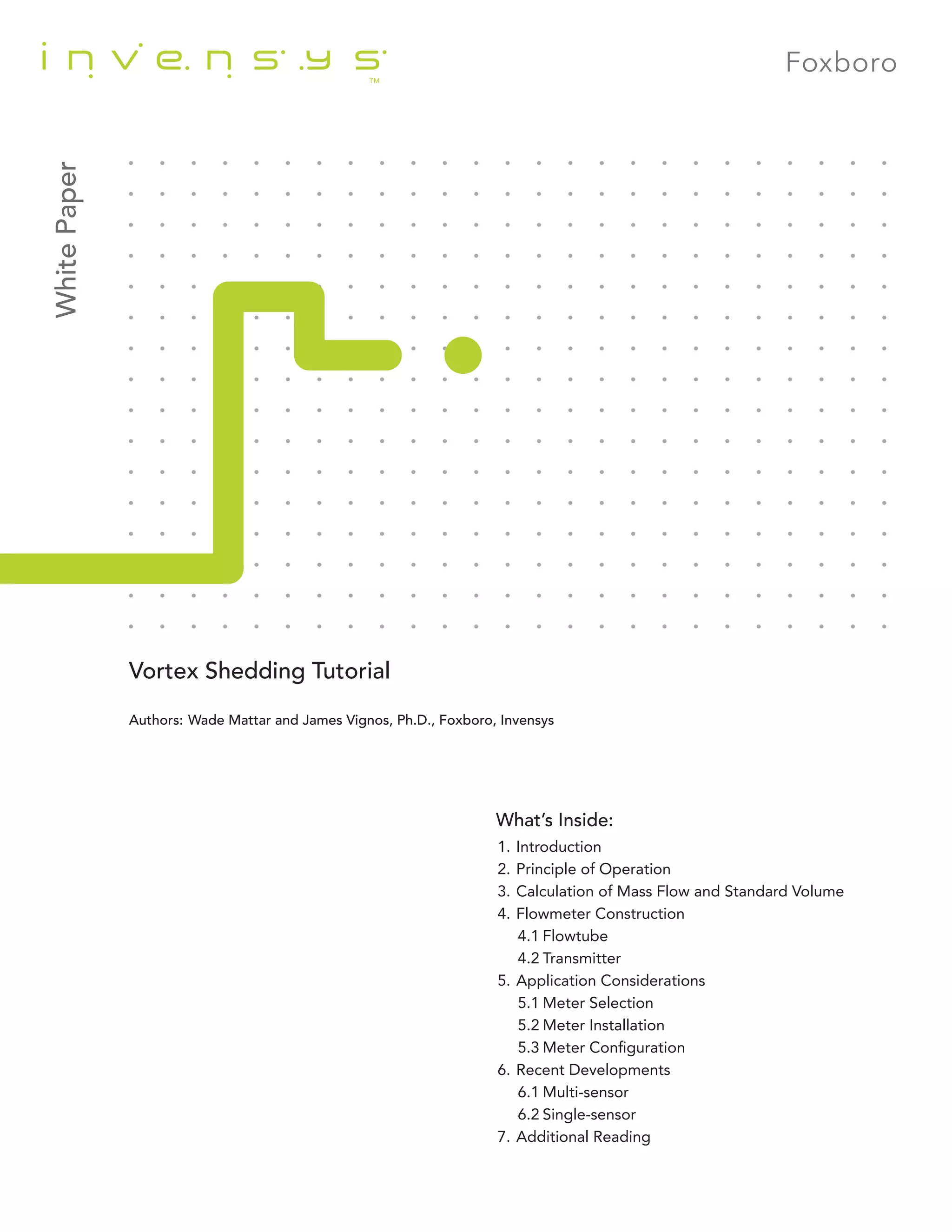 White paper foxboro_vortexsheddingtutorial_01-10 | PDF