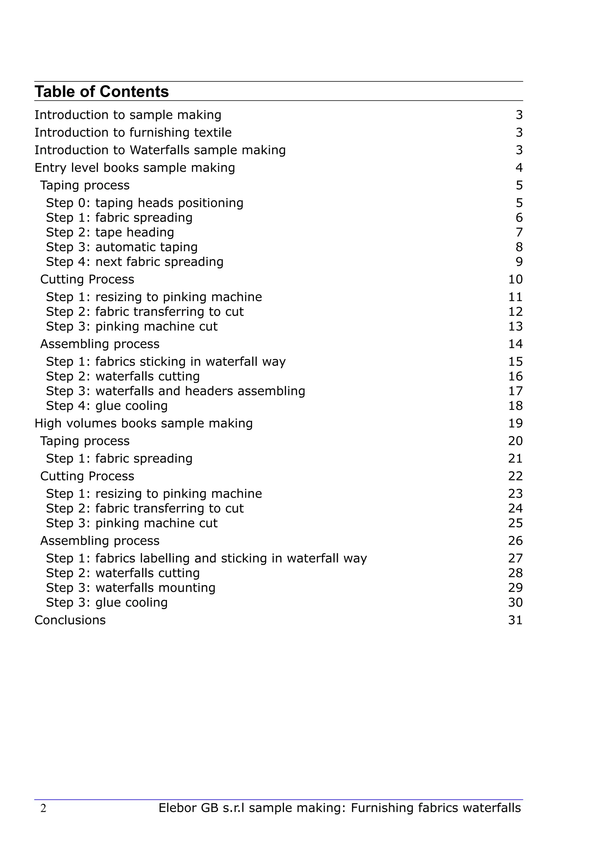 The perfect waterfall samples_furnishing sample making | PDF