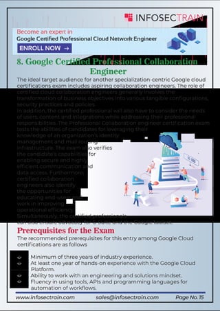 Google Cloud Certifications @ Infosectrain | PDF