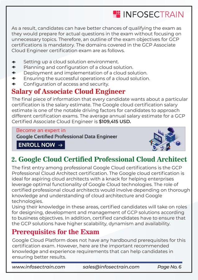 Google Cloud Certifications @ Infosectrain | PDF | Web Development | Internet